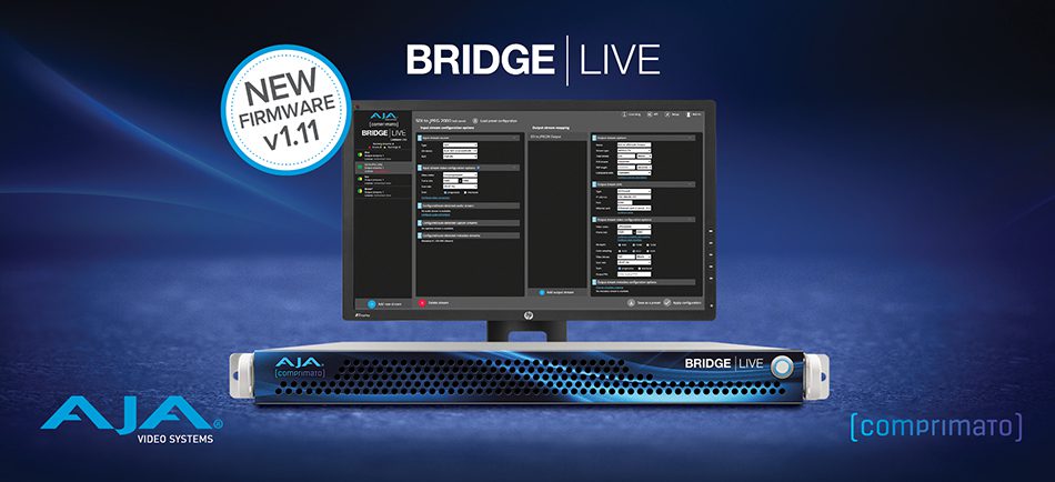 AJA, BRIDGE LIVE v1.11 펌웨어 발표 - AJAKOREA